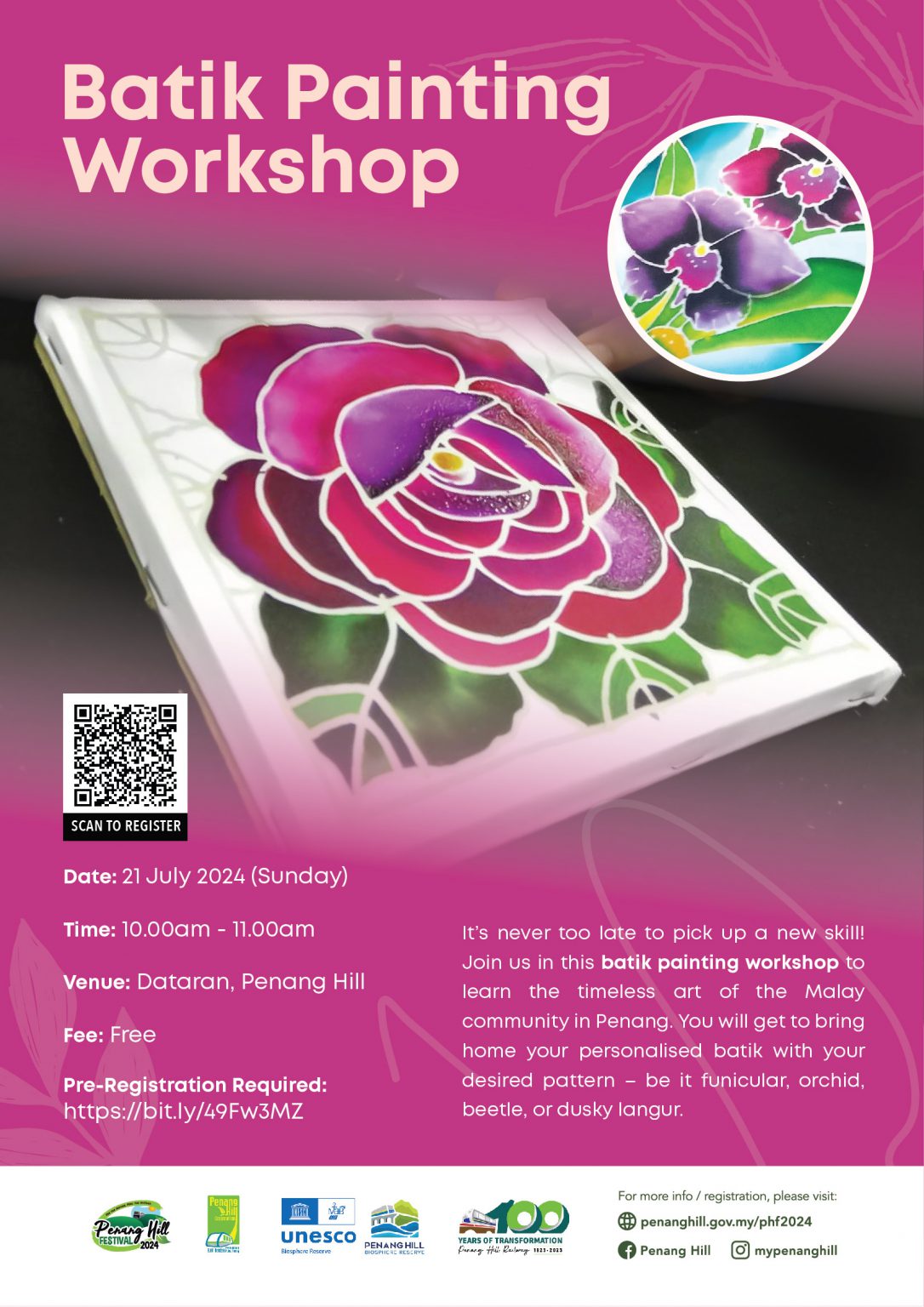 Batik Painting Workshop – Penang Hill Festival